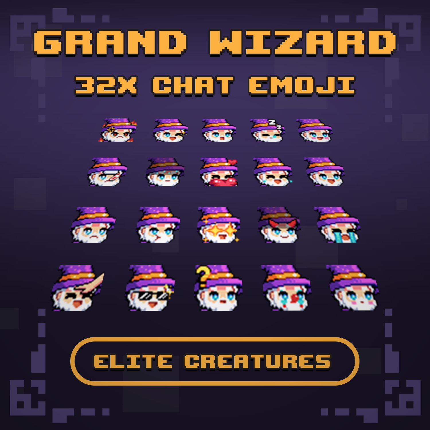 128x, 32x, 16x, Minecraft, Discord & Streamer Grand wizard Emojis ...